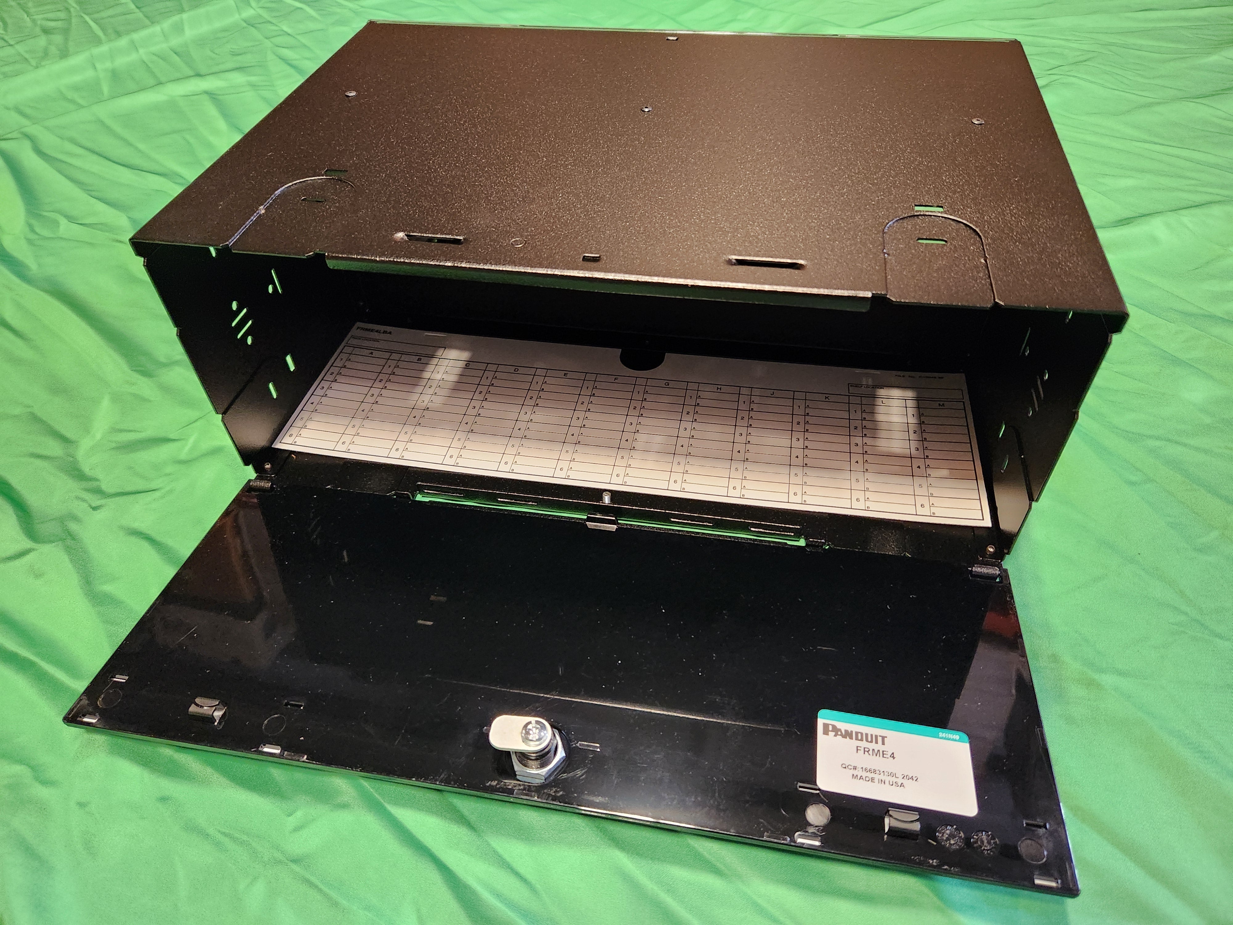 Panduit Opticom® Rack Mount Fiber Enclosure, Black, 4 RU – USA Supply