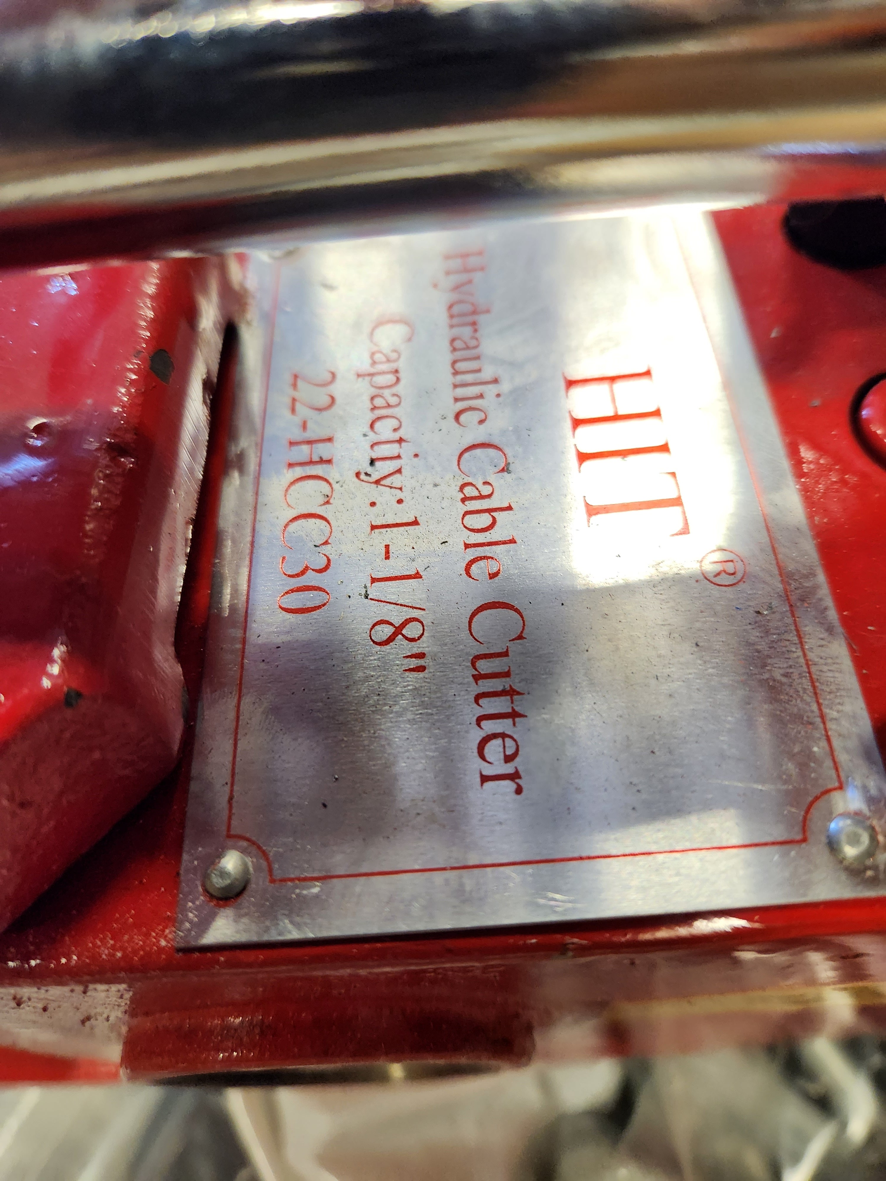 HIT Hydraulic Wire Rope Cutter - Model: 22-HCC30 - 1-1/8" Max Cut - Ne ...