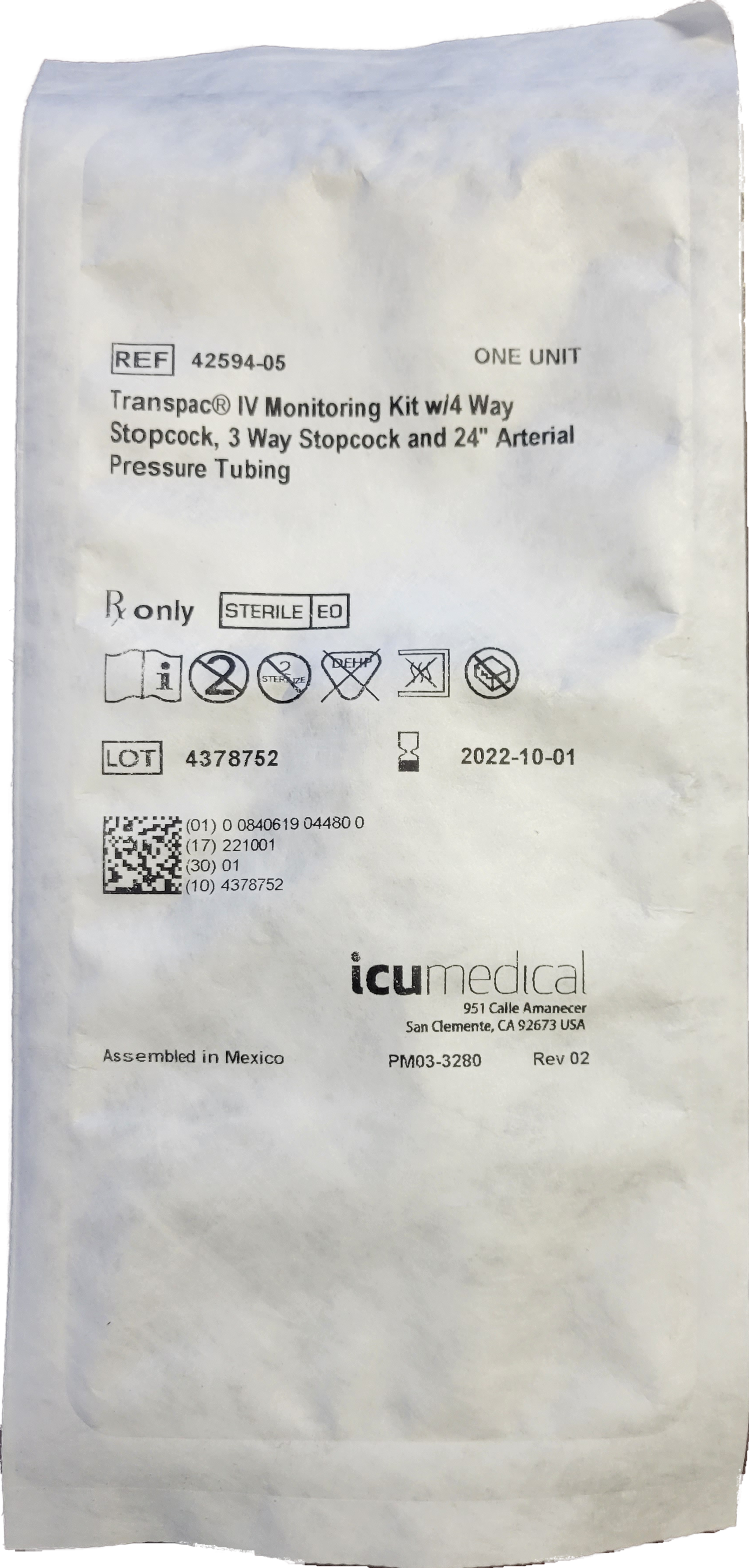 ICU Medical Transpac Transducers / Accessories - Monitor Kit for Trans ...
